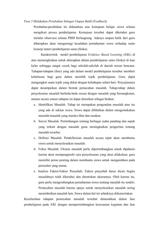 Model pembelajaran evidence based learning ... | PDF