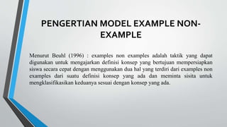 Model pembelajaran example non example | PPTX