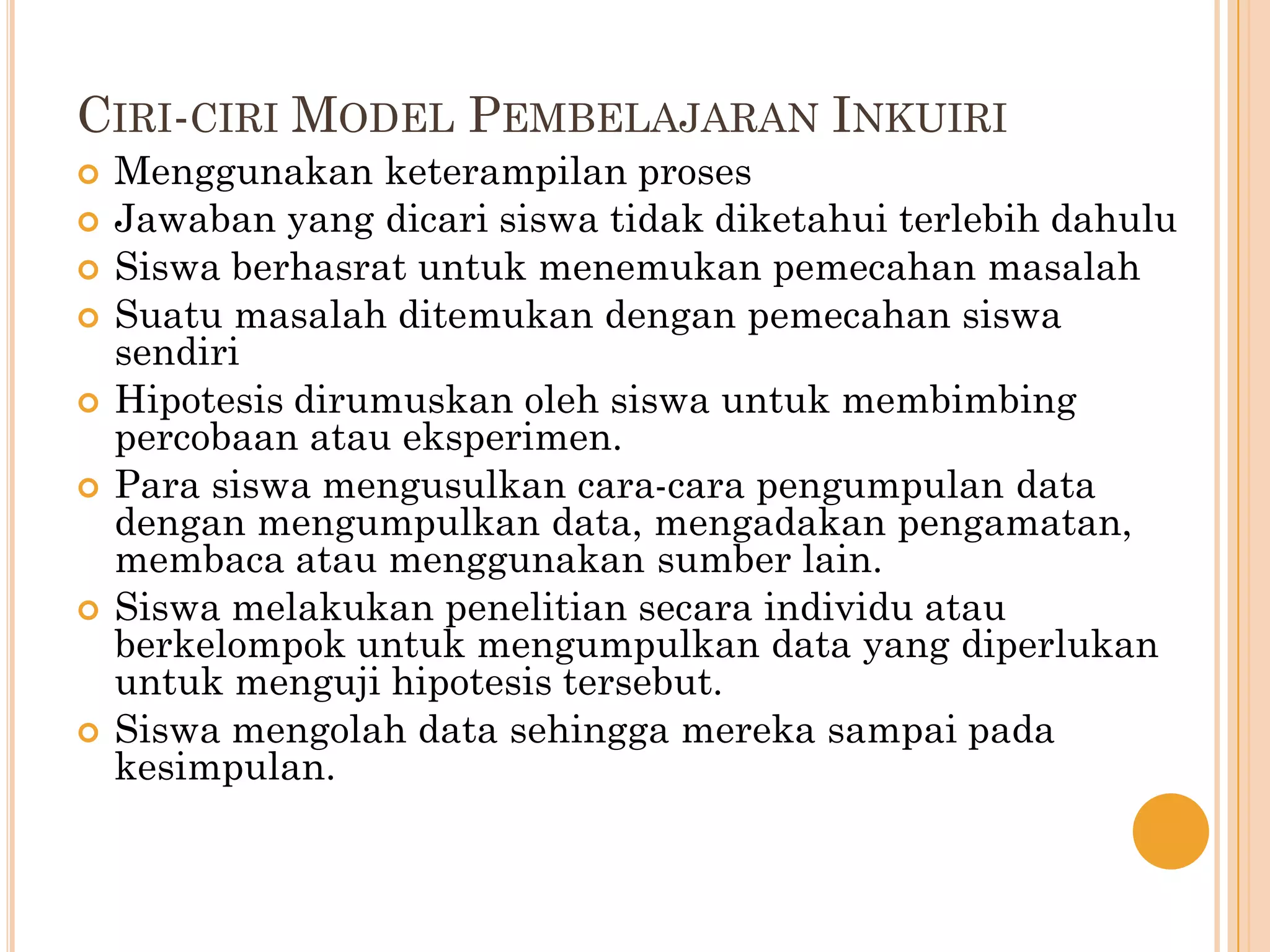 MODEL PEMBELAJARAN INKUIRI | PDF