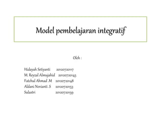 Model pembelajaran integratif | PPTX