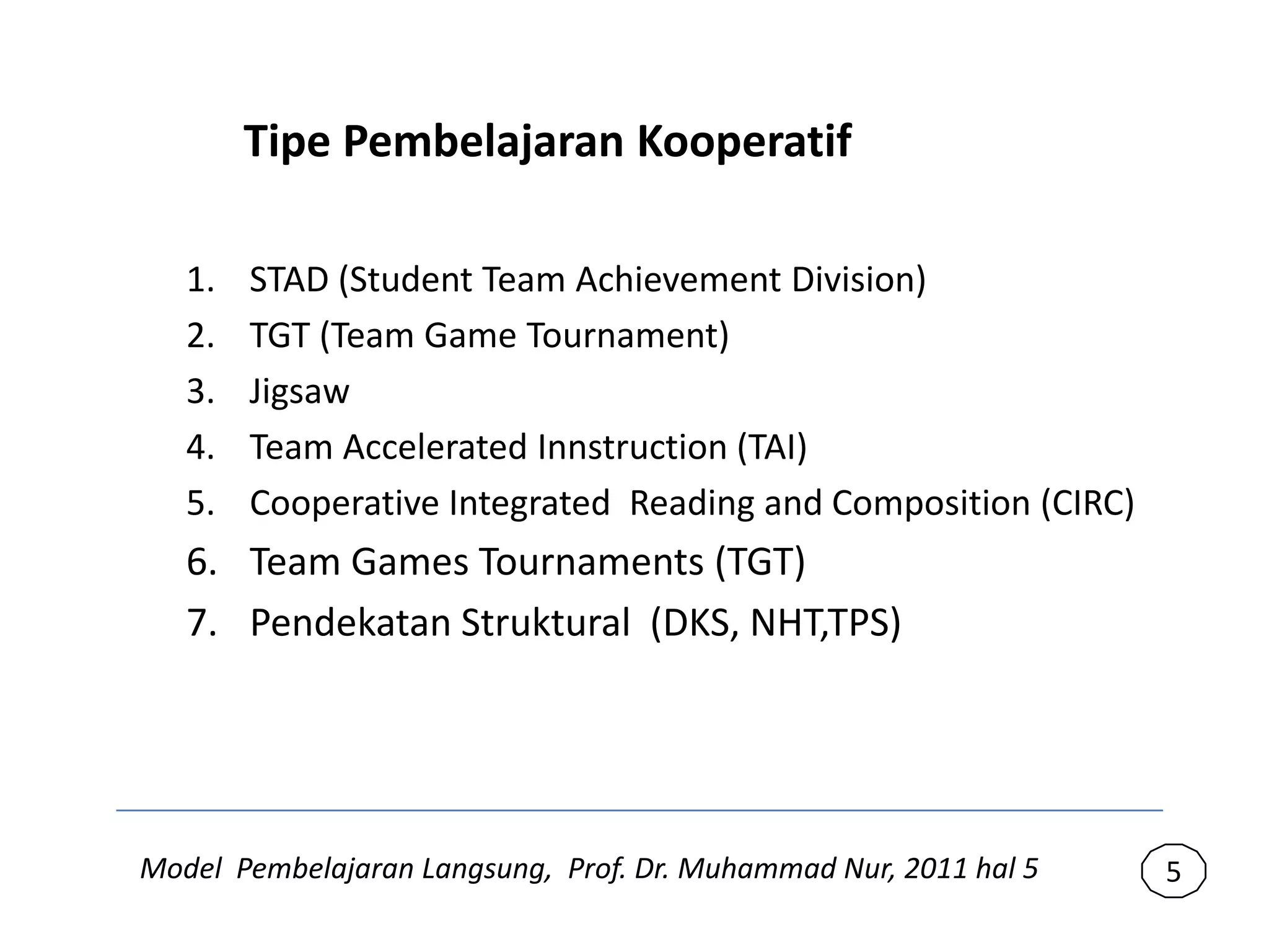 Model Pembelajaran Kooperatif | PPTX