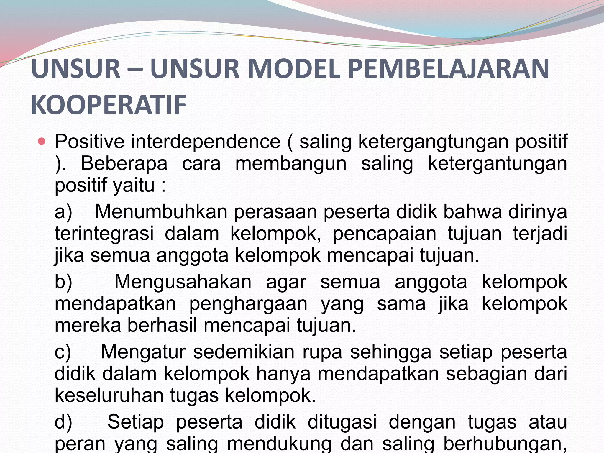 Model pembelajaran kooperatif | PPTX