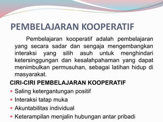 Model pembelajaran kooperatif | PPTX