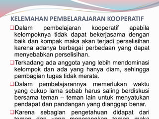 Model pembelajaran kooperatif | PPTX