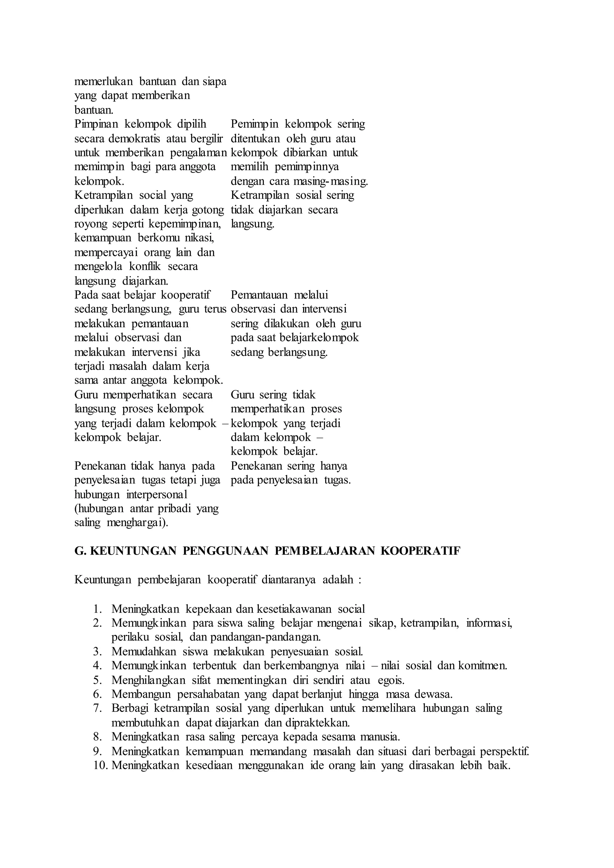 Model pembelajaran kooperatif | PDF