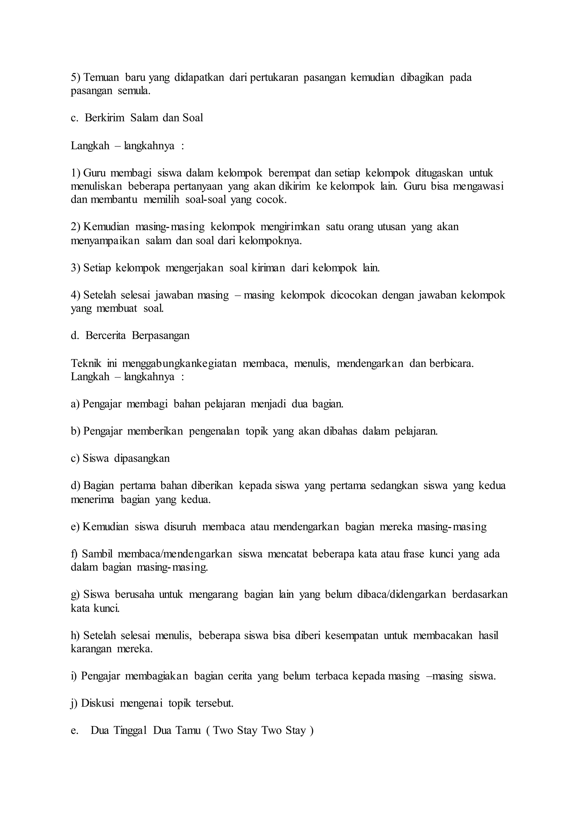 Model pembelajaran kooperatif | PDF