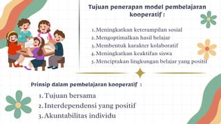 model pembelajaran kooperatif strategi pembelajaran | PDF