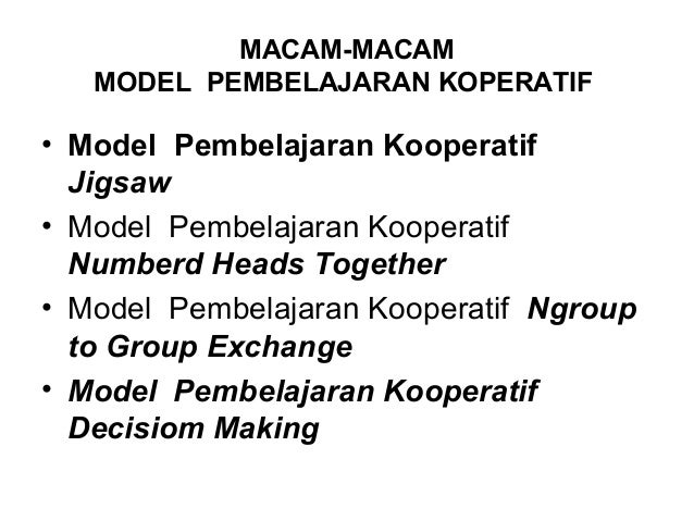 Model pembelajaran kooperatif power point