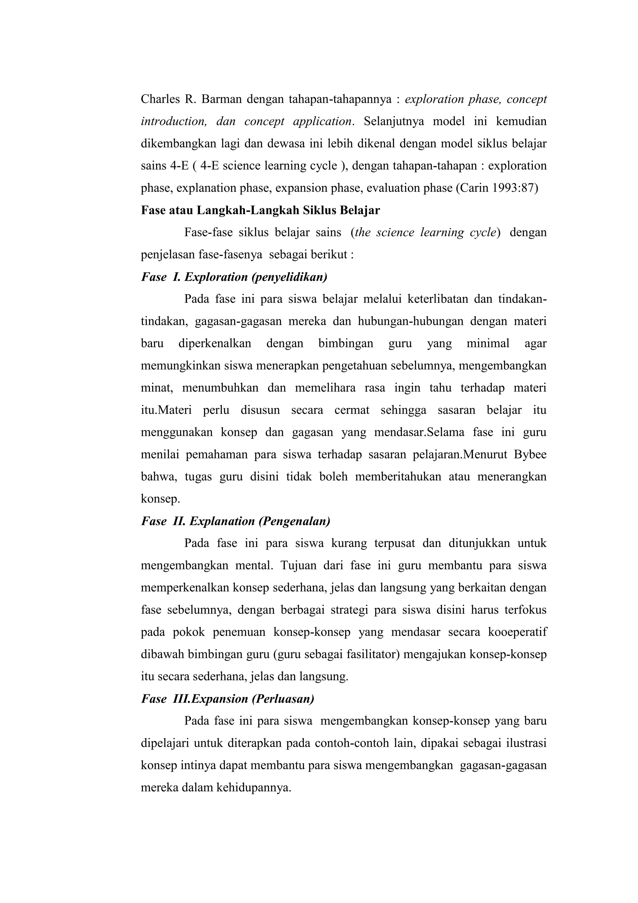 Model pembelajaran lc 3 e, 4e, 5e, 6e, dan 7e | DOCX