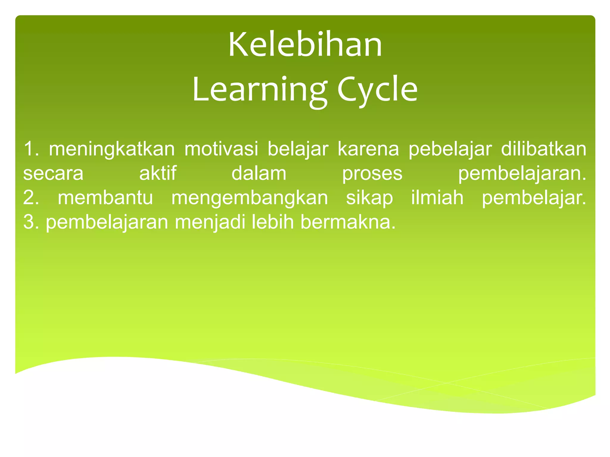 Model pembelajaran learning cycle | PPTX
