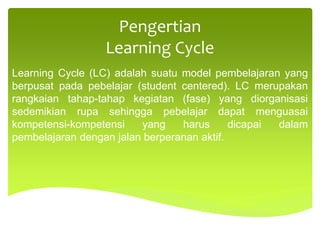Model pembelajaran learning cycle | PPTX