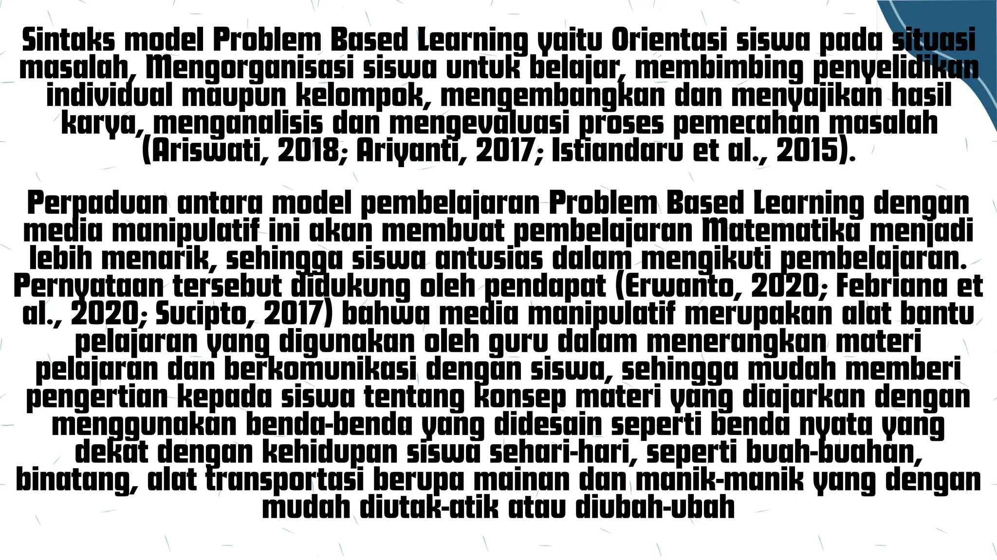 MODEL PEMBELAJARAN PROBLEM BASED LEARNING (PBL) DENGAN MEDIA ...