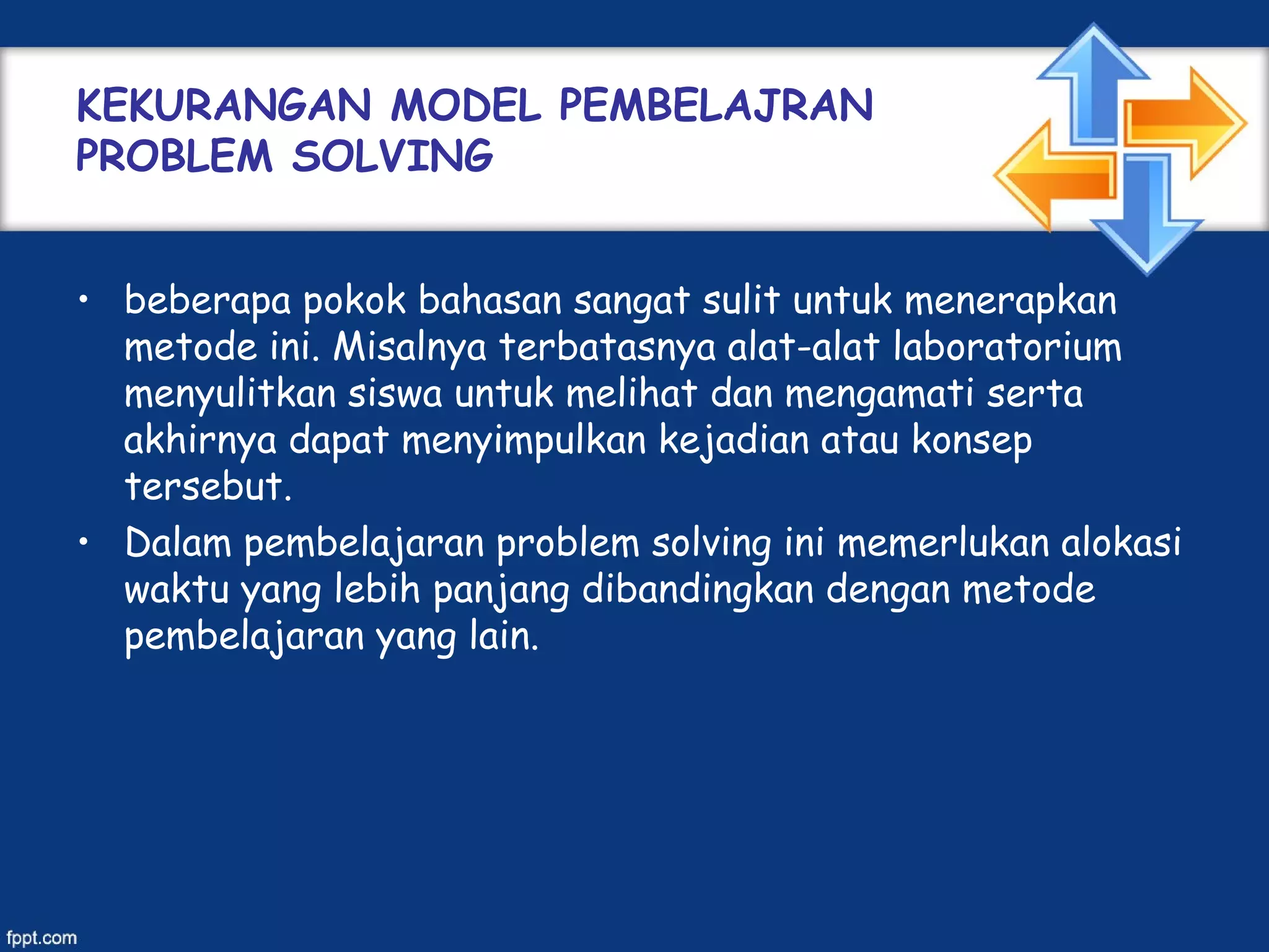 Model pembelajaran problem solving | PPT