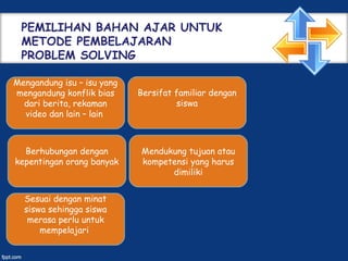 Model pembelajaran problem solving | PPT