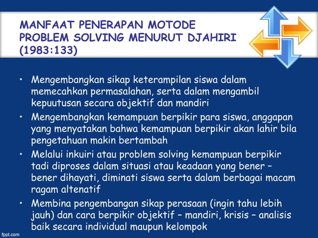 Model pembelajaran problem solving | PPT
