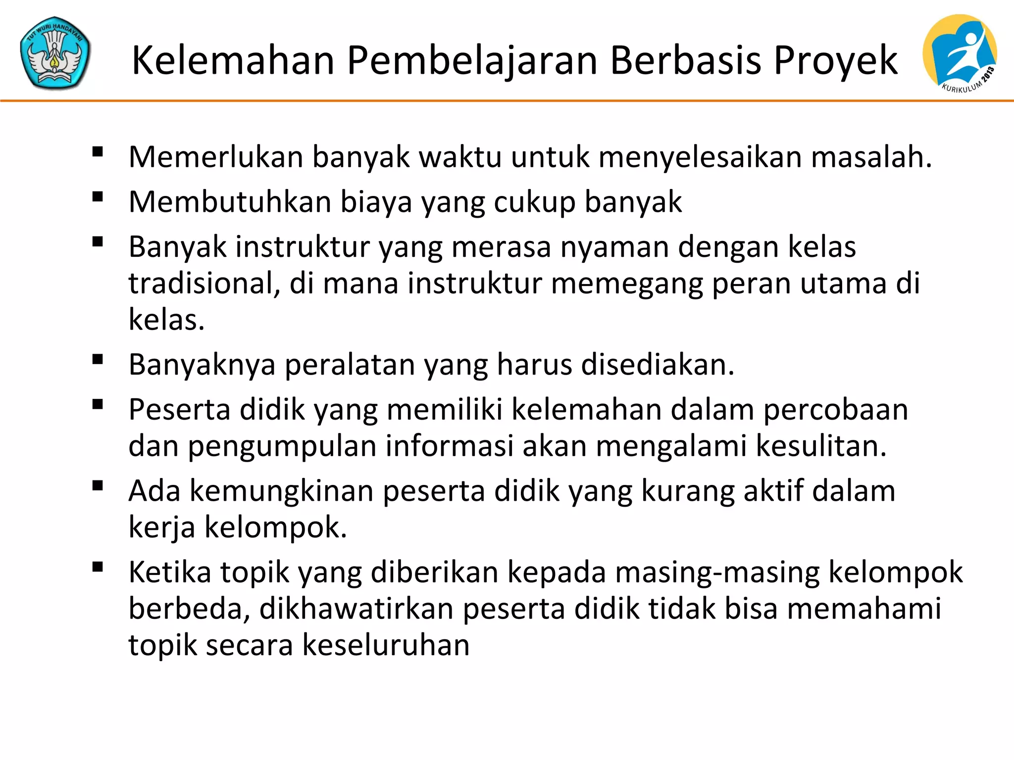 Model pembelajaran project based learning (pjbl) | PPT