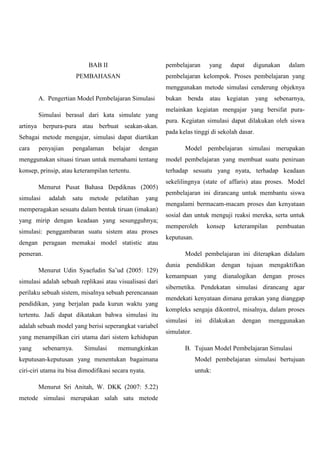 Model pembelajaran simulasi | PDF