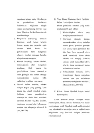 Model pembelajaran simulasi | PDF