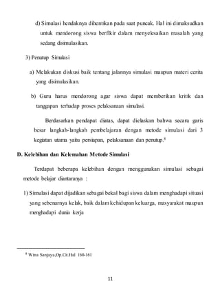 Model pembelajaran simulasi | DOCX