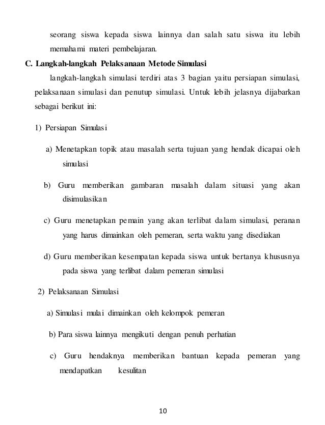 Langkah Langkah Model Pembelajaran Simulasi - Seputar Model