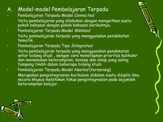Model Pembelajaran Terpadu | PPT