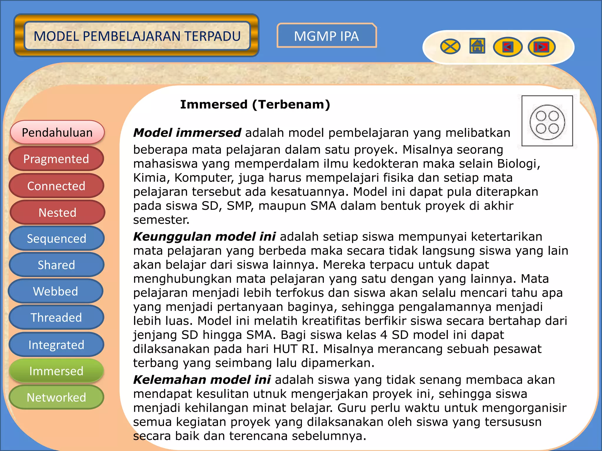 Model pembelajaran terpadu | PPSX