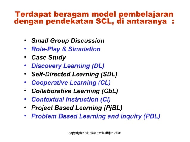Model pembelajaran SCL | PPT