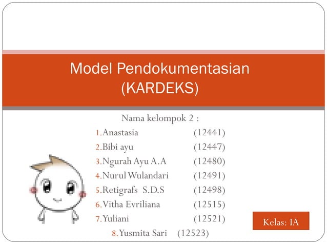Model pendokumentasian kebidanan (kardeks) | PPT