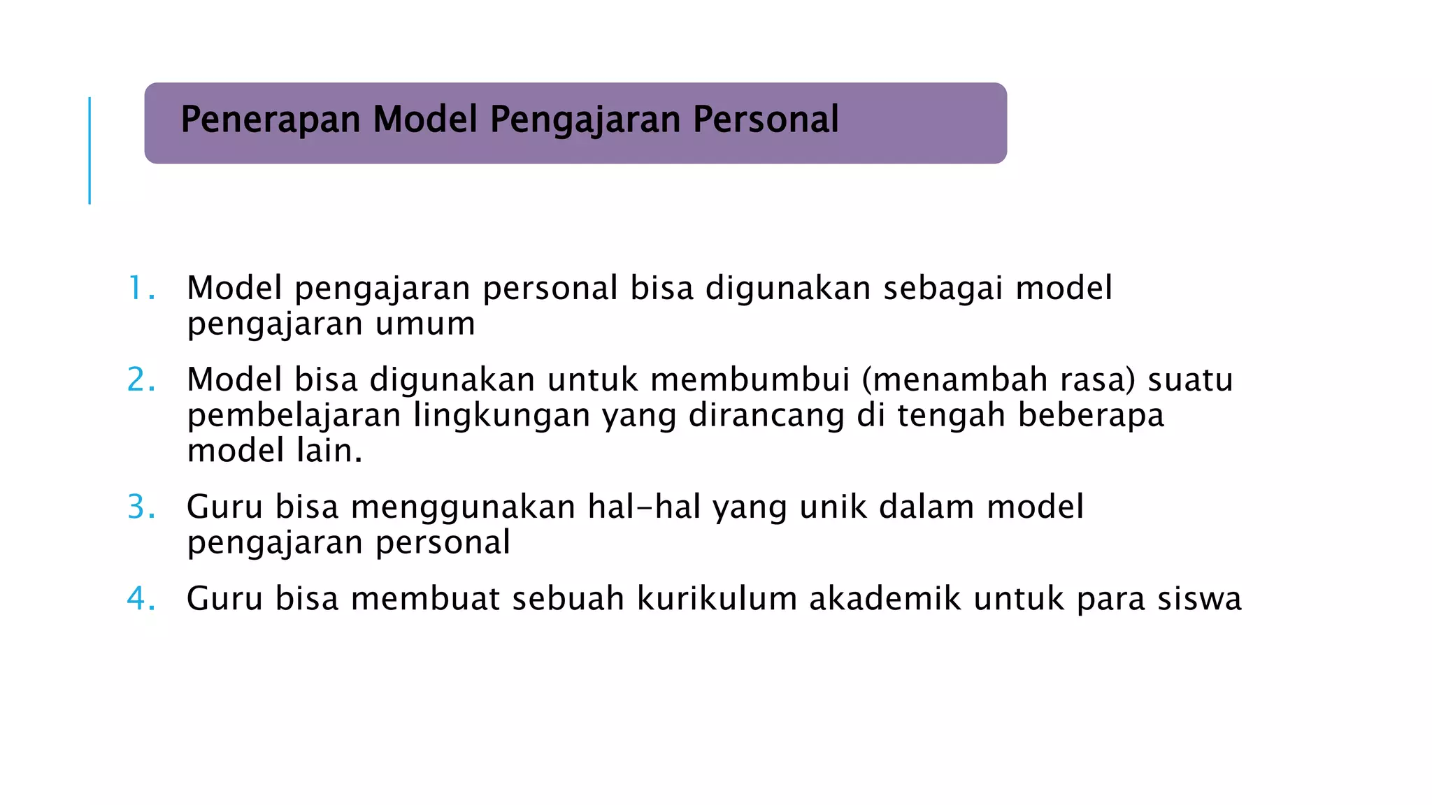 Model pengajaran personal | PPTX