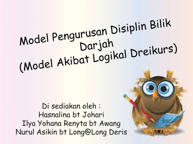 Model pengurusan disiplin bilik darjah | PPT