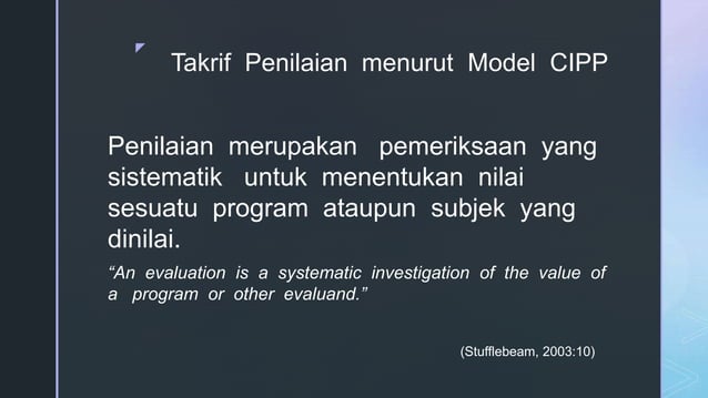 Model penilaian cipp | PPTX