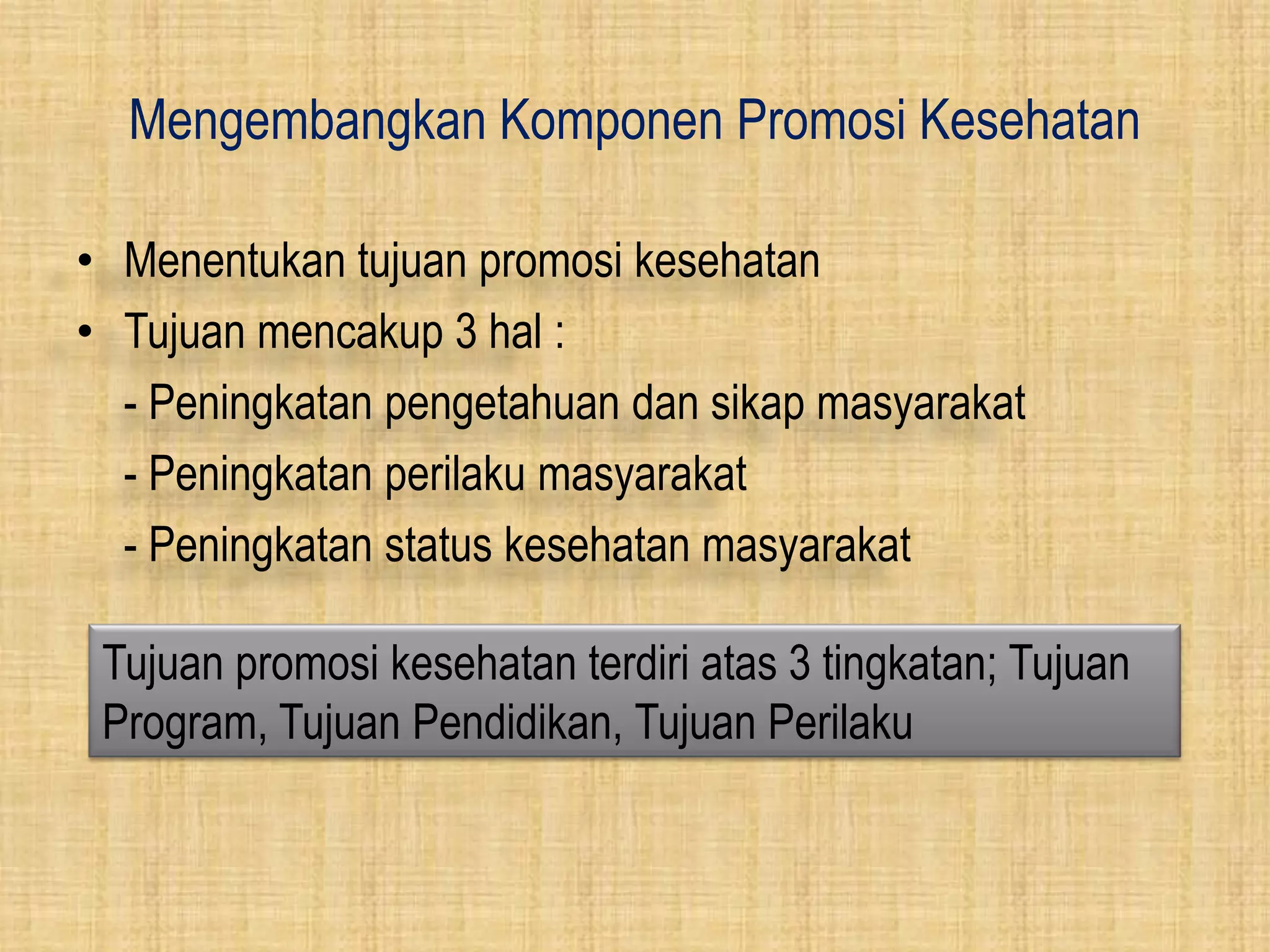 Model perencanaan program promosi kesehatan | PDF