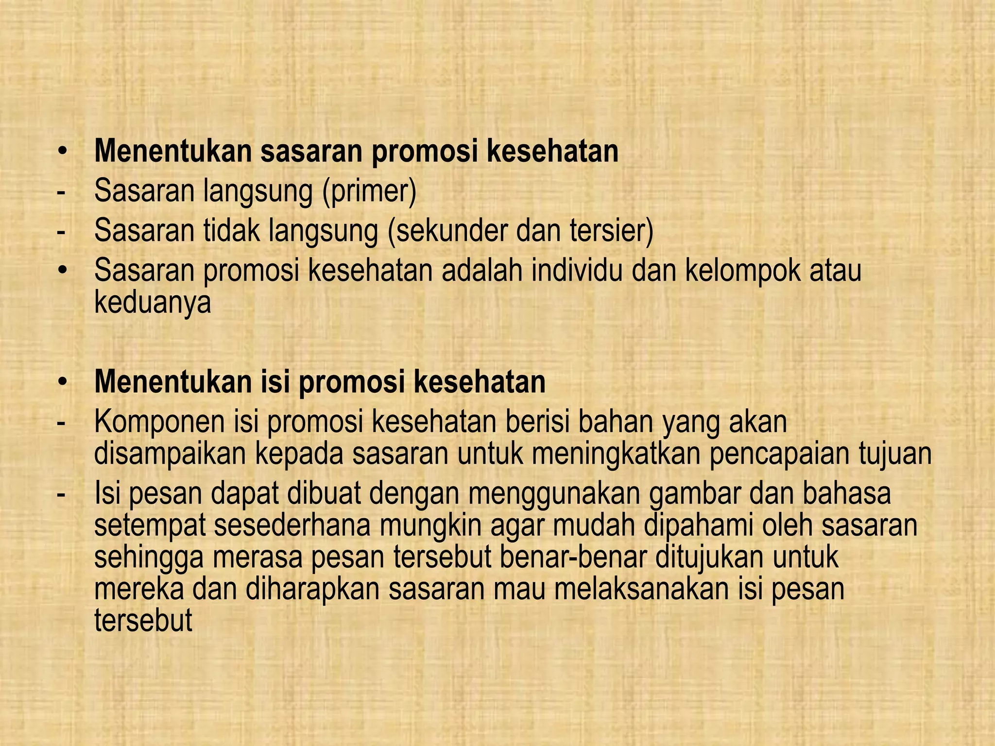 Model perencanaan program promosi kesehatan | PDF