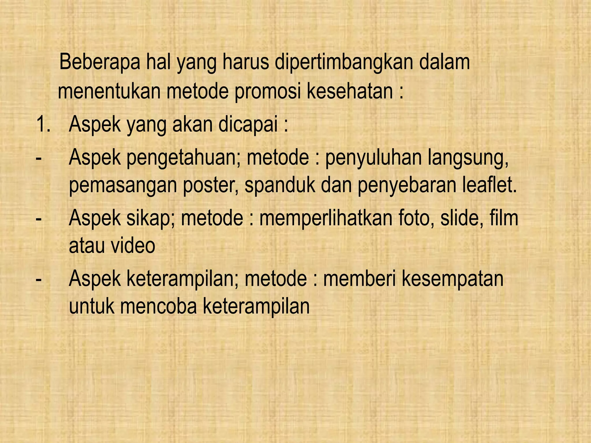 Model perencanaan program promosi kesehatan | PDF