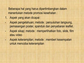 Model perencanaan program promosi kesehatan | PDF