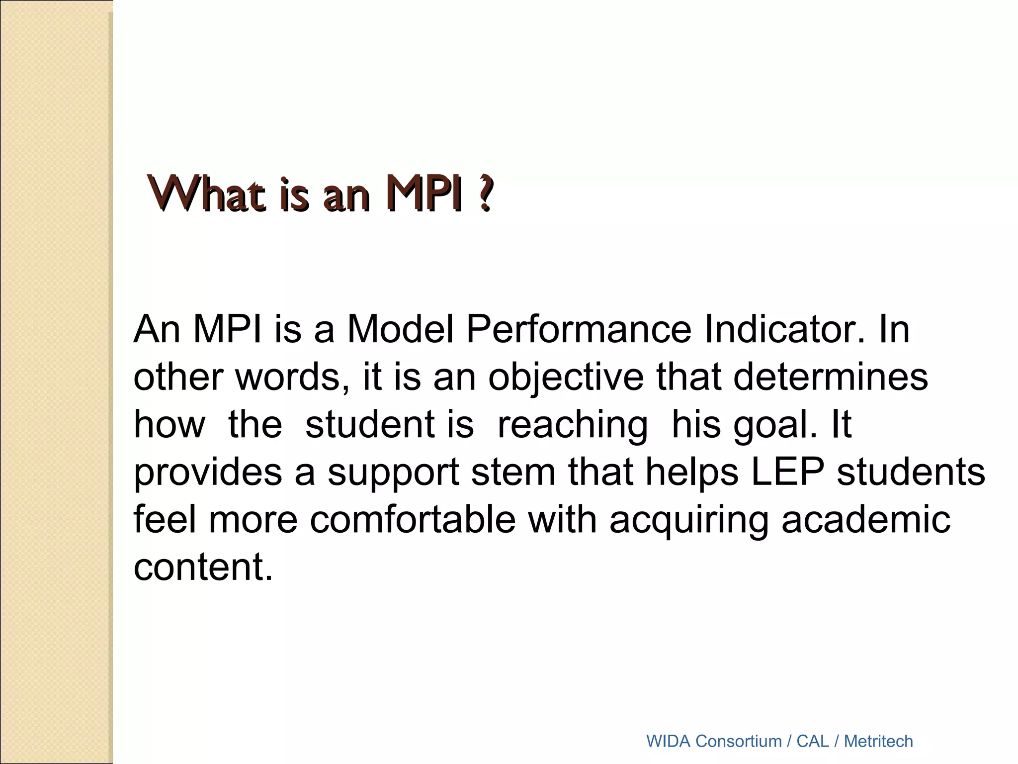 MPIs | PPT