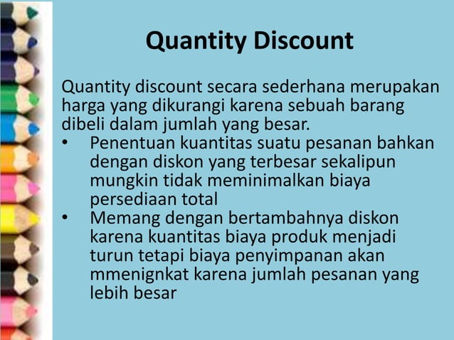 Model persediaan untuk independent demand | PPTX