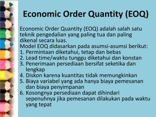 Model persediaan untuk independent demand | PPTX