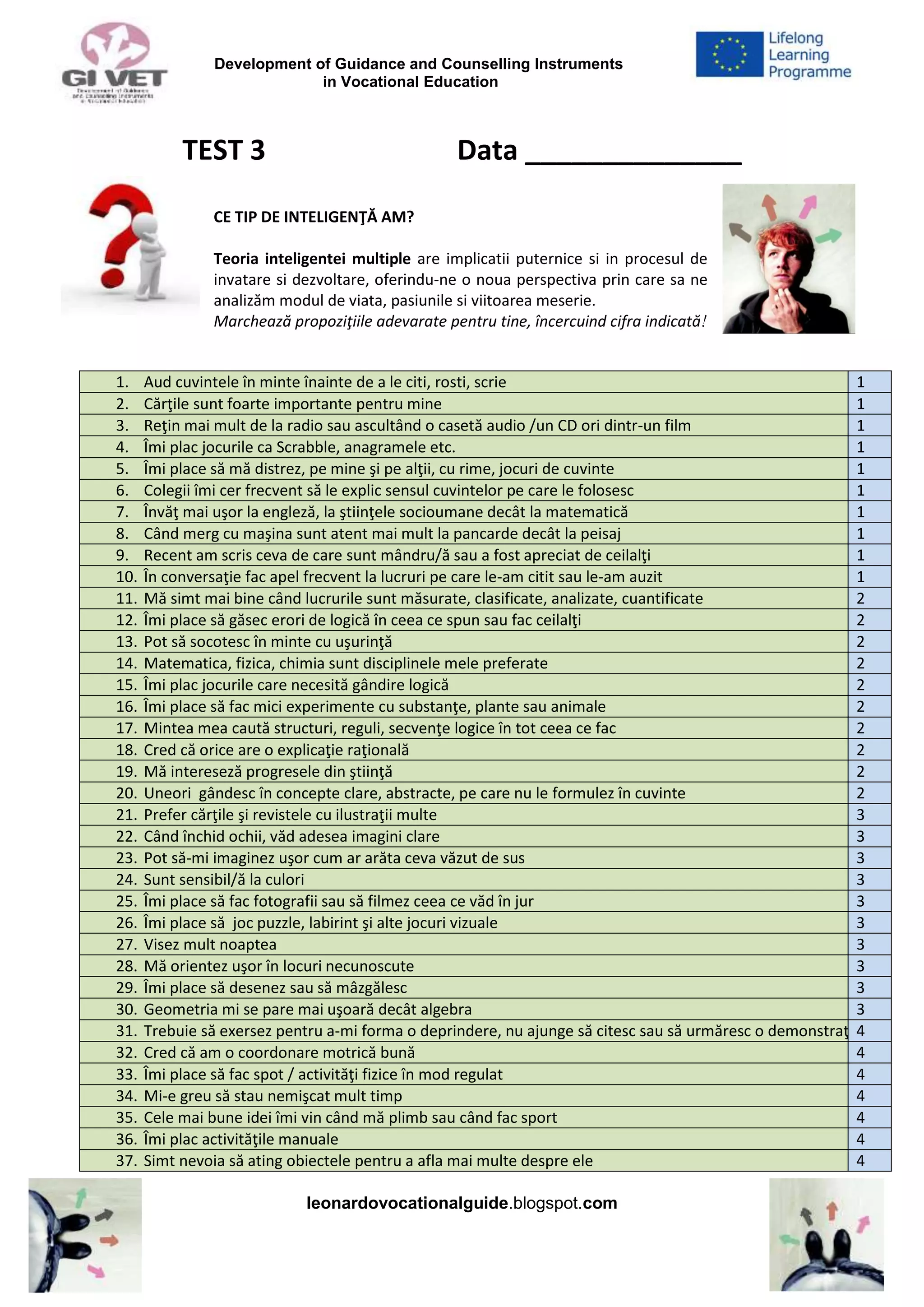 Model plan cariera auto ro | DOC