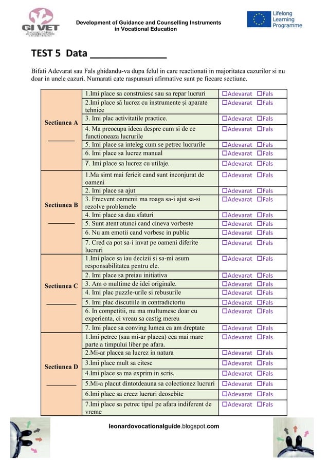 Model plan cariera auto ro | DOC