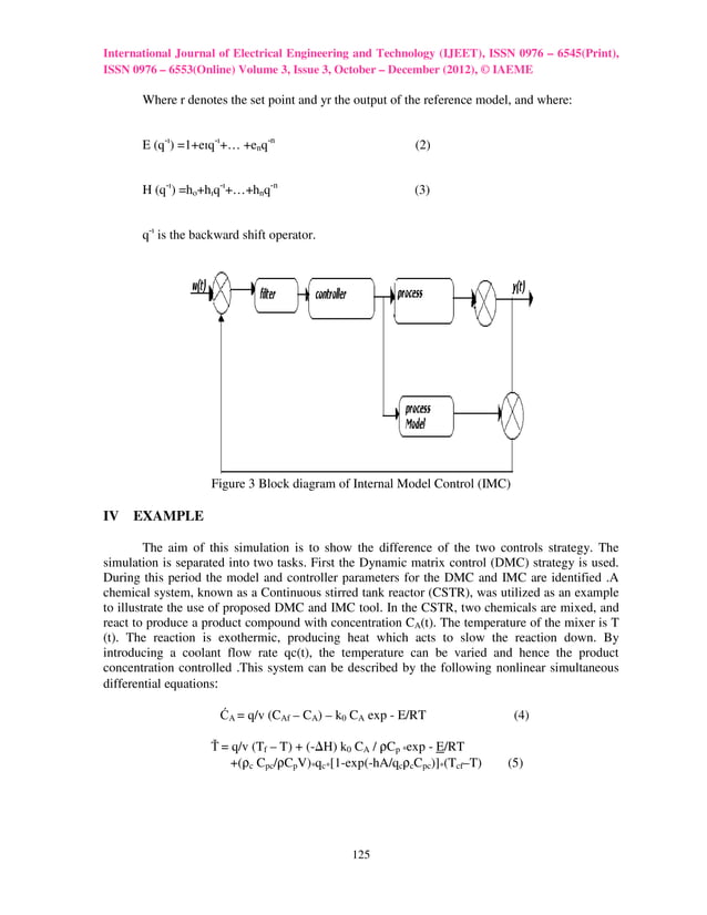 Model predictive control techniques for cstr using matlab | PDF