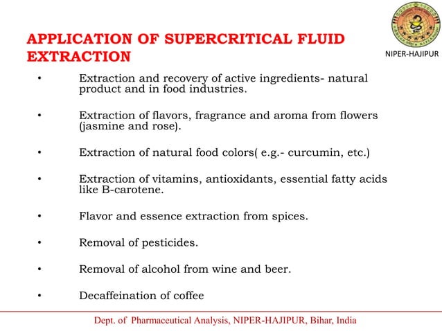 Super Critical Fluid Extraction | PPTX