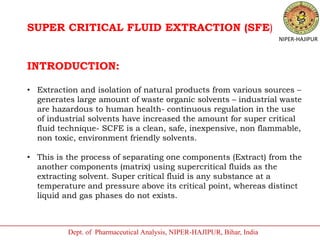 Super Critical Fluid Extraction | PPTX