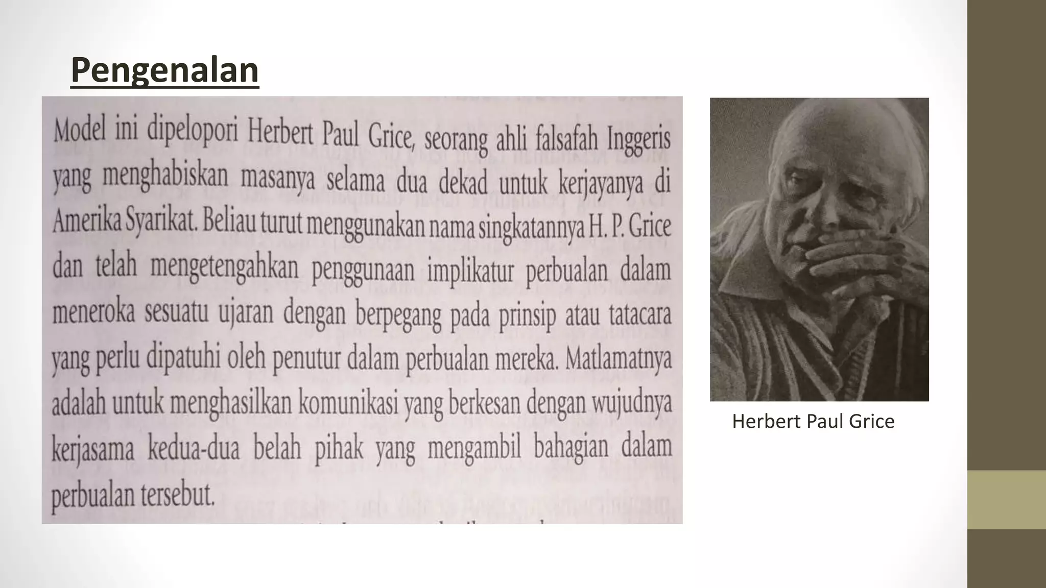 Model Prinsip Kerjasama Grice | PPTX