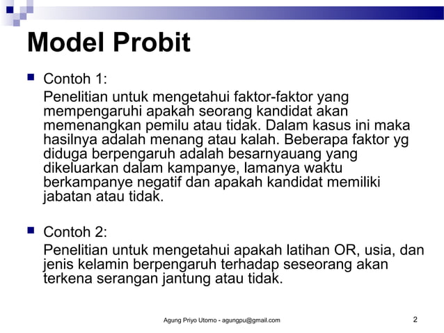 Model probit | PPT