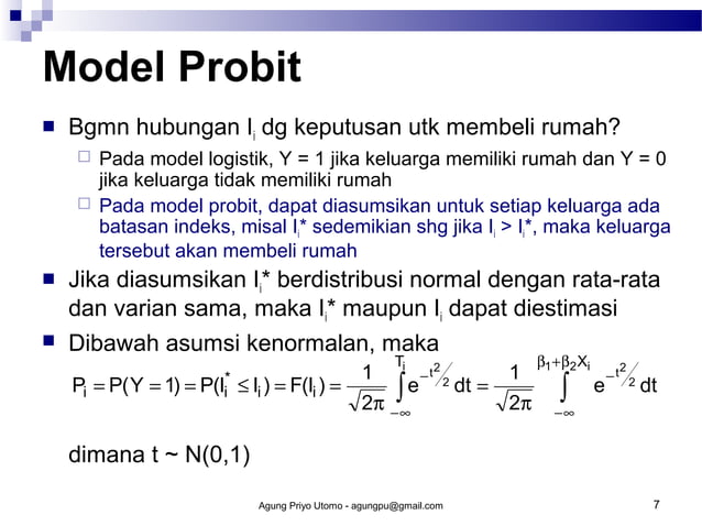 Model probit | PPT