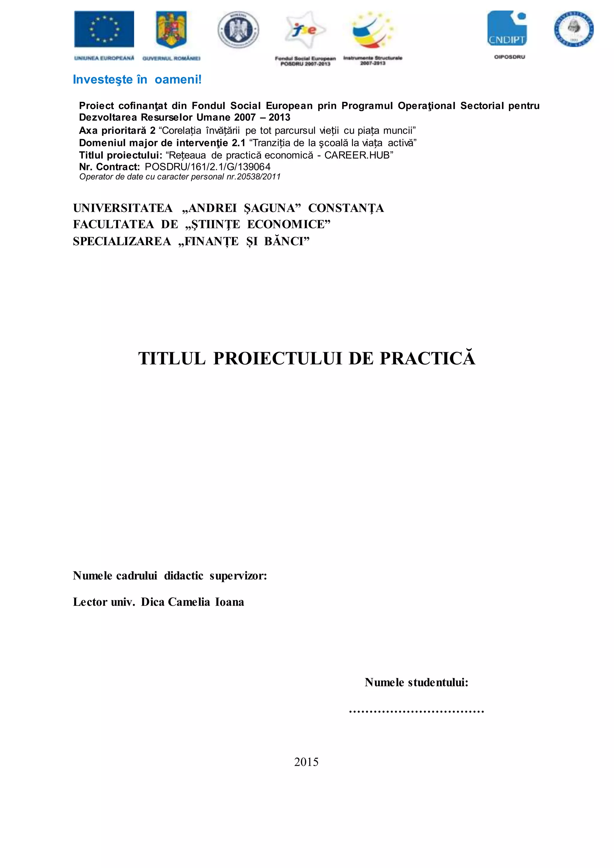 Model proiect fb an 1 | DOCX