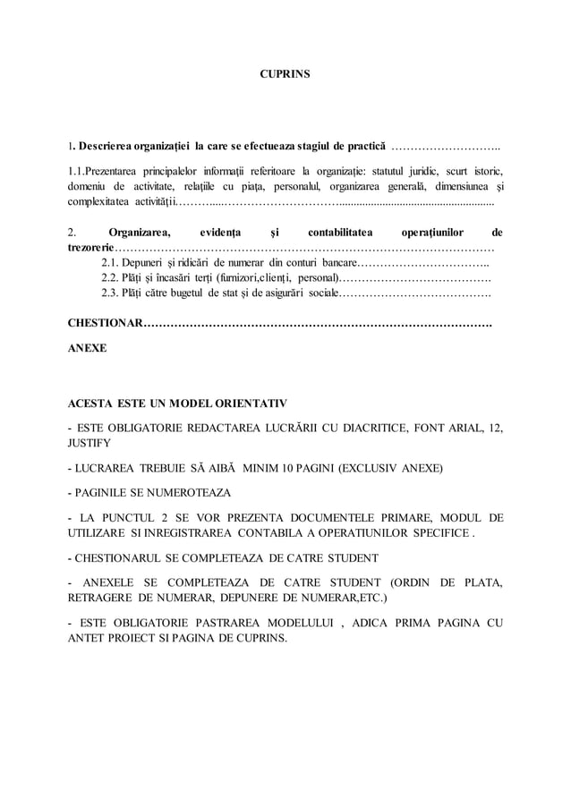 Model proiect fb an 1 | PDF