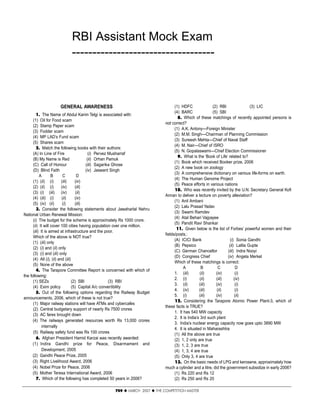 Model question paper for rbi asst. exam | PDF