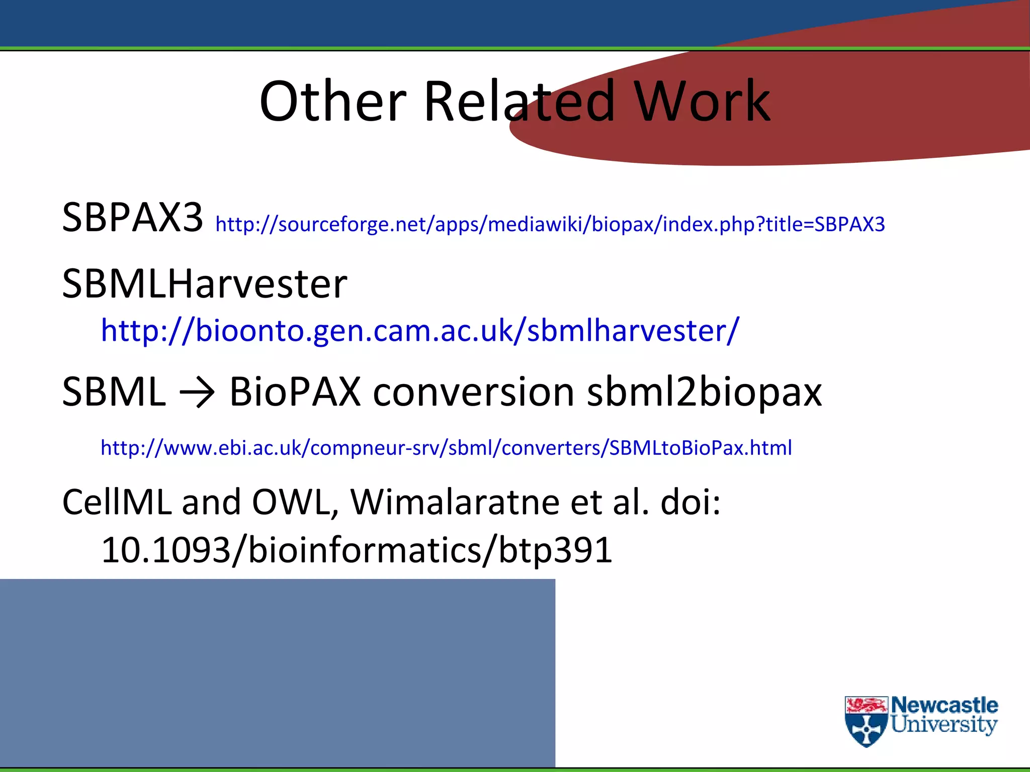 Systems Biology Model Semantics and Integration | PPT